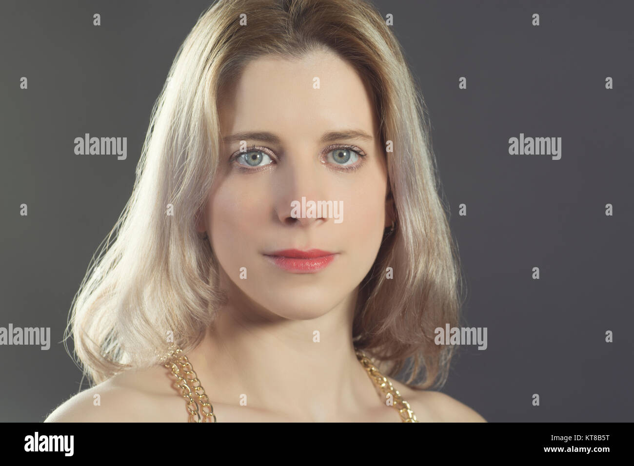 Blonde woman serious 40s hi-res stock photography and images - Alamy
