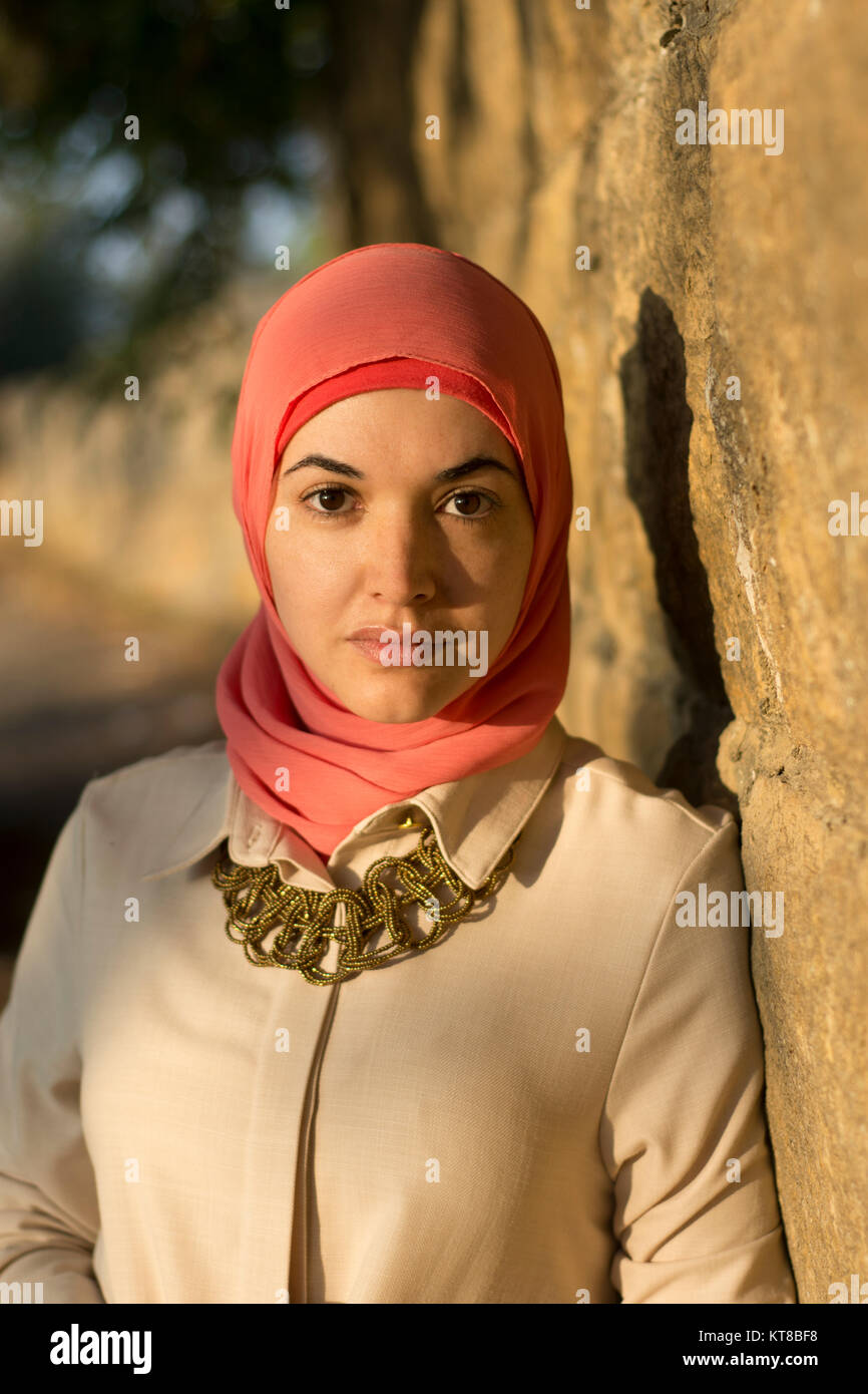 Beautiful Muslim woman standing outdoors Stock Photo - Alamy