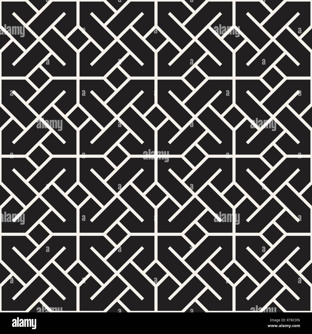 Vector seamless lattice pattern. Modern stylish texture with monochrome ...