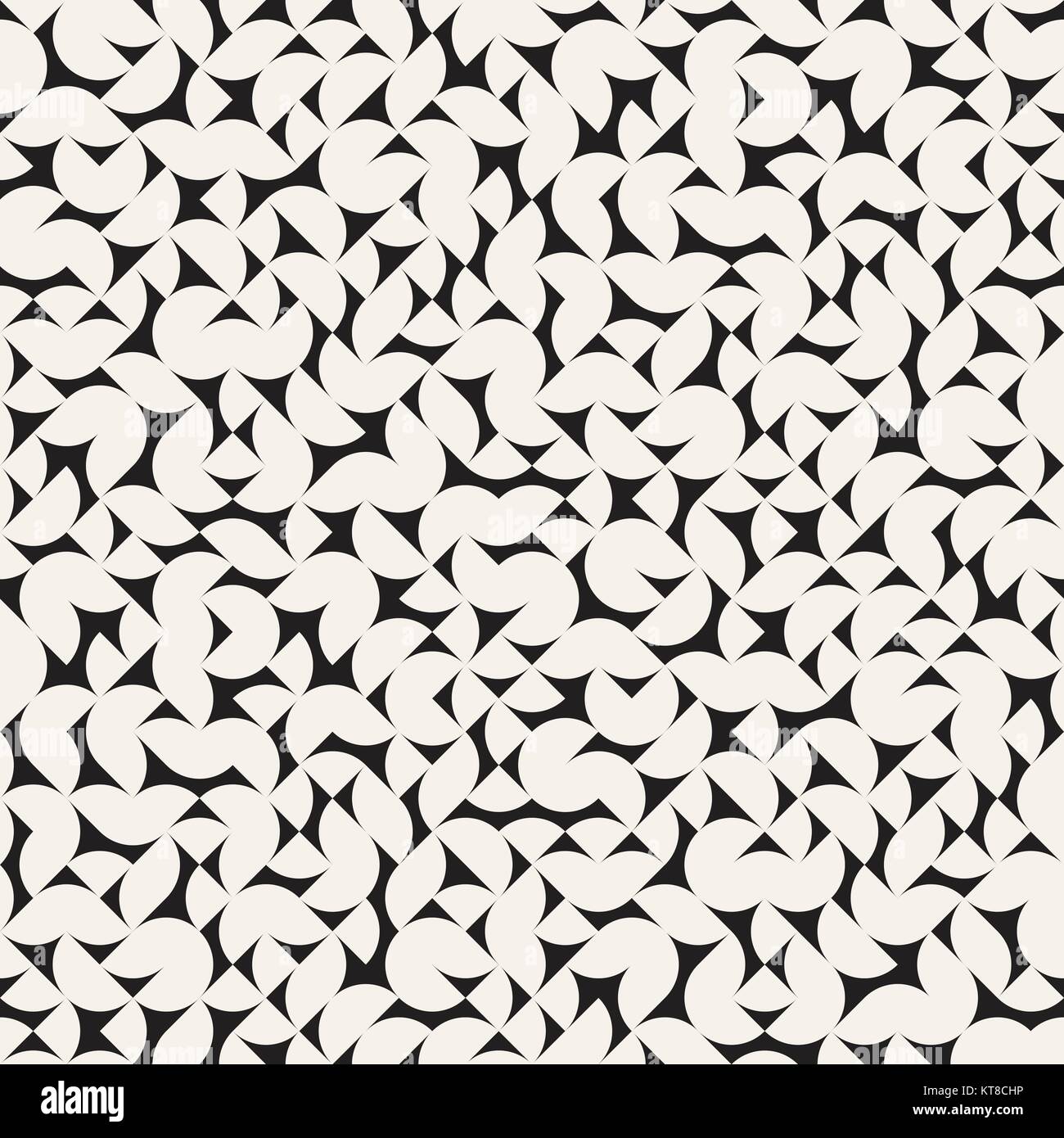 Irregular Tangled Shapes. Abstract Geometric Background Design. Vector Seamless Black and White ...