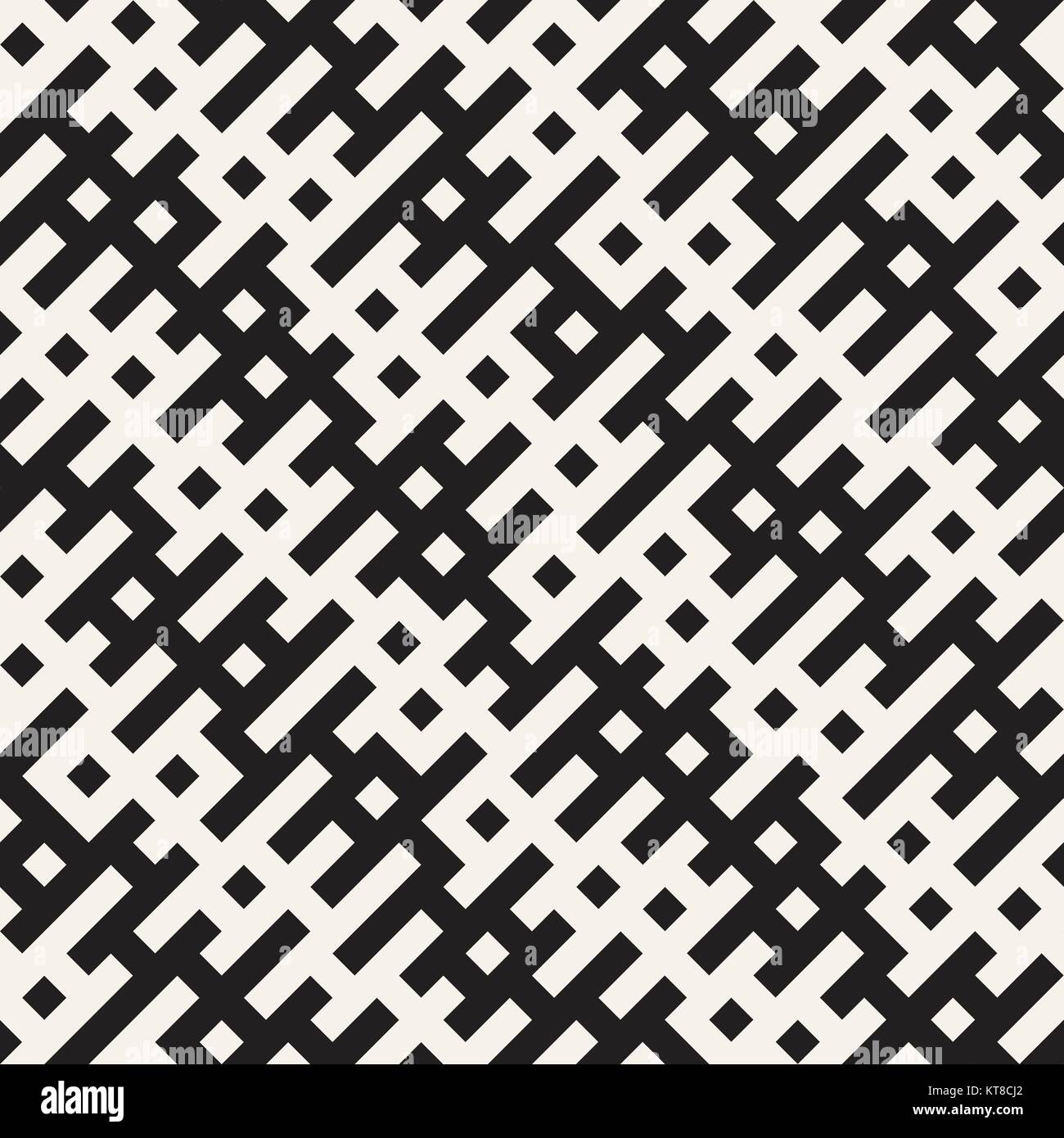 Irregular Tangled Shapes. Abstract Geometric Background Design. Vector Seamless Black and White ...