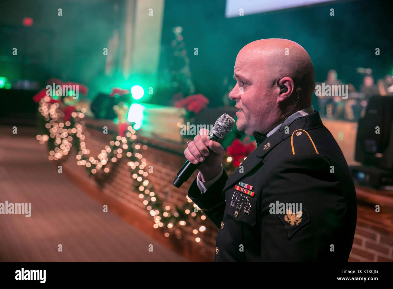 U.S. Army Spc. David Jackson, from the Army Materiel Command's band ...