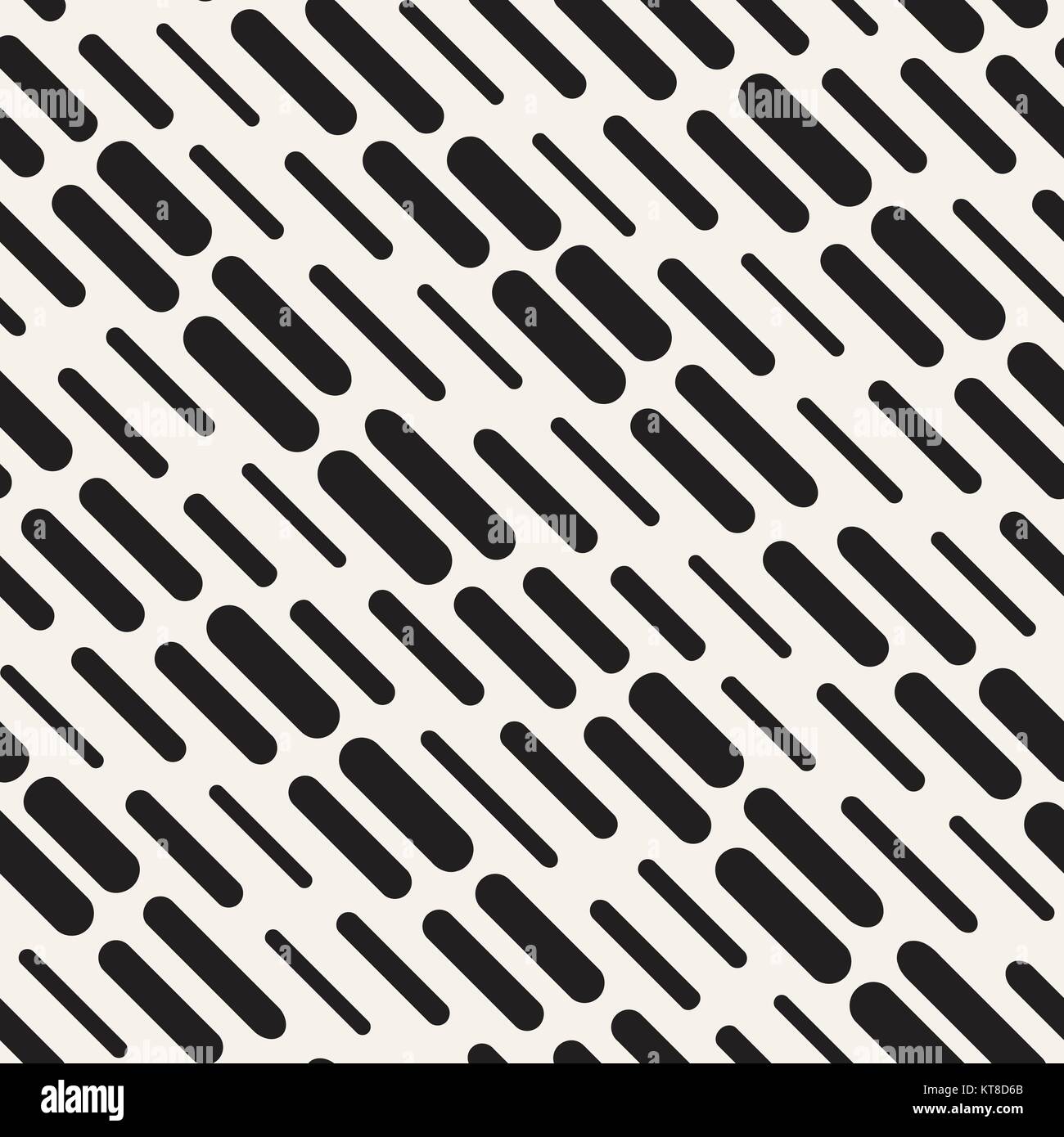 Black and White Irregular Rounded Dashed Lines Pattern. Modern Abstract ...