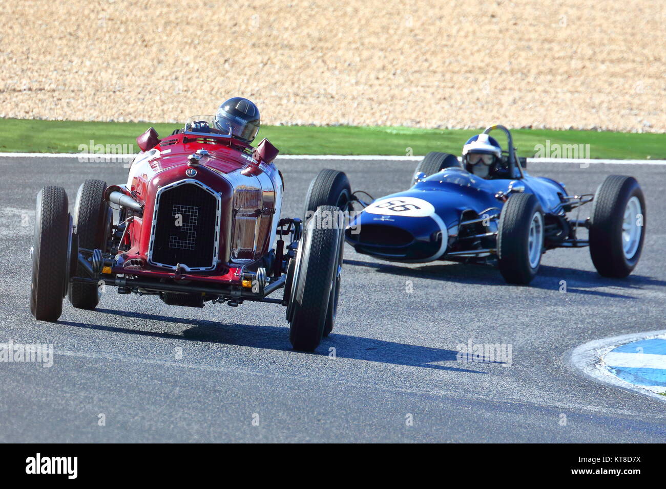 An Alfa Romeo P3 Tipo B Classic Grand Prix car competing at Estoril ...