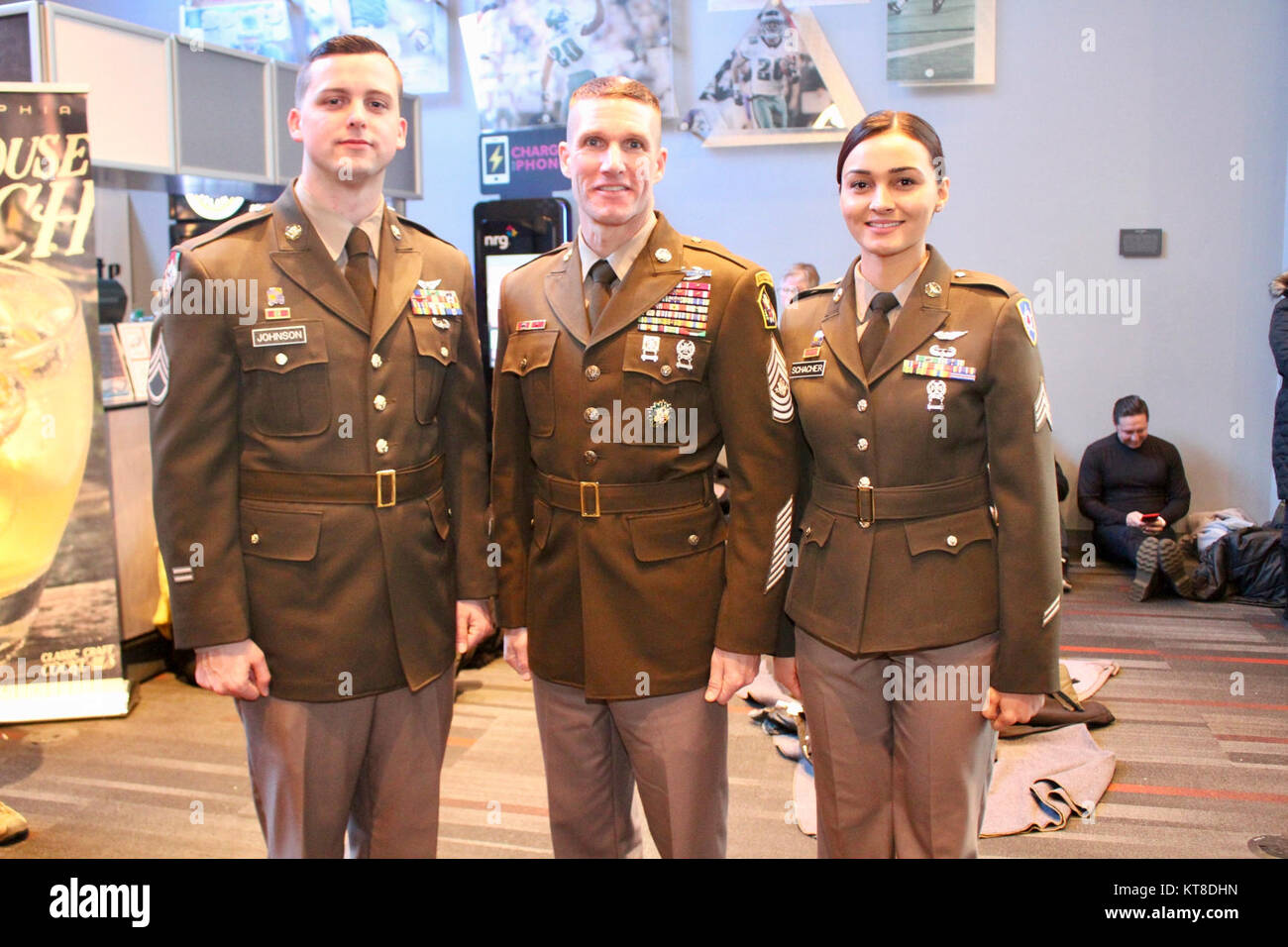 Sergeant Major of the Army Dan Dailey stands with Soldier models ...