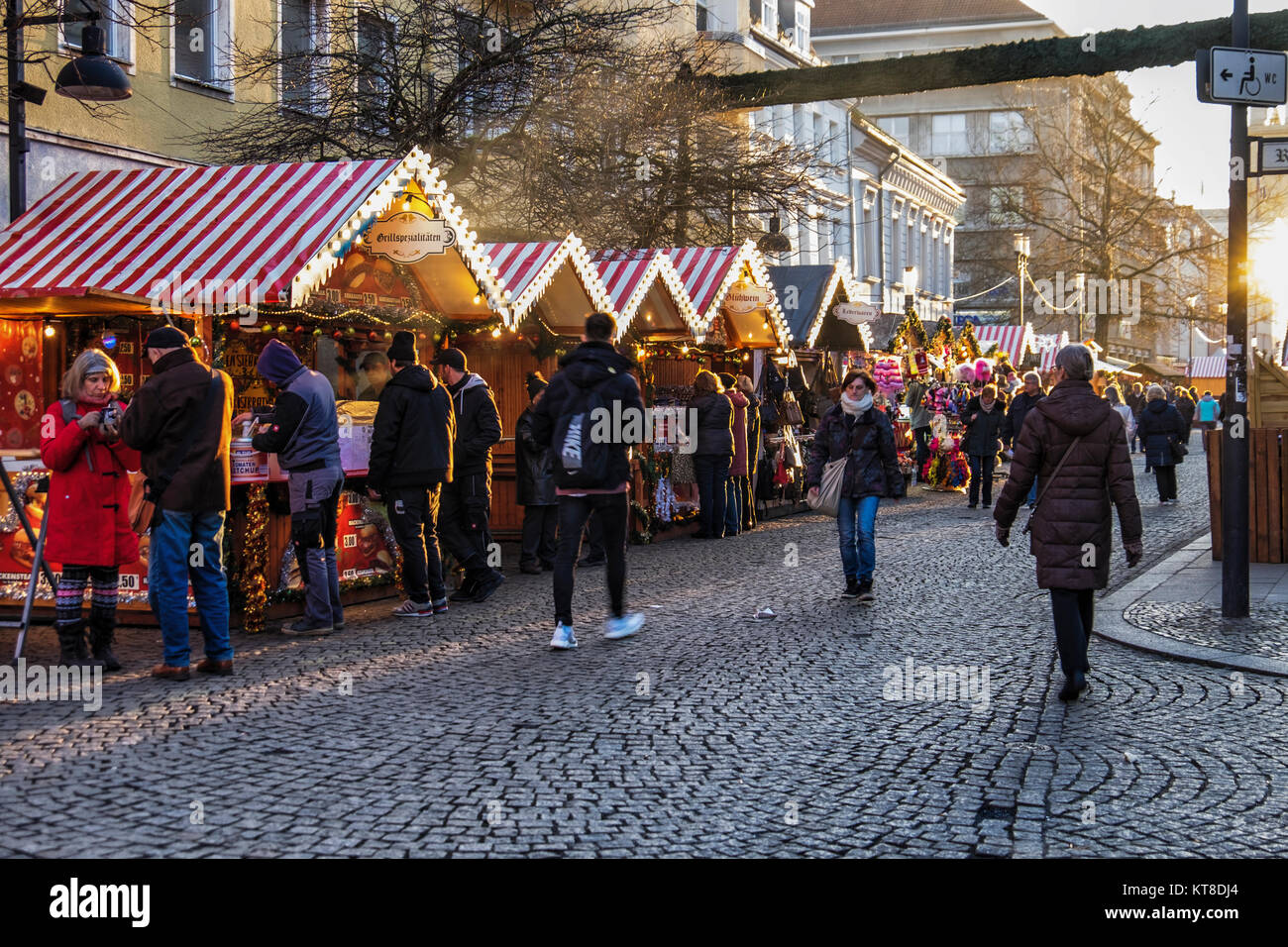 Berlin Spandau People enjoy typical Traditional German Christmas market ...
