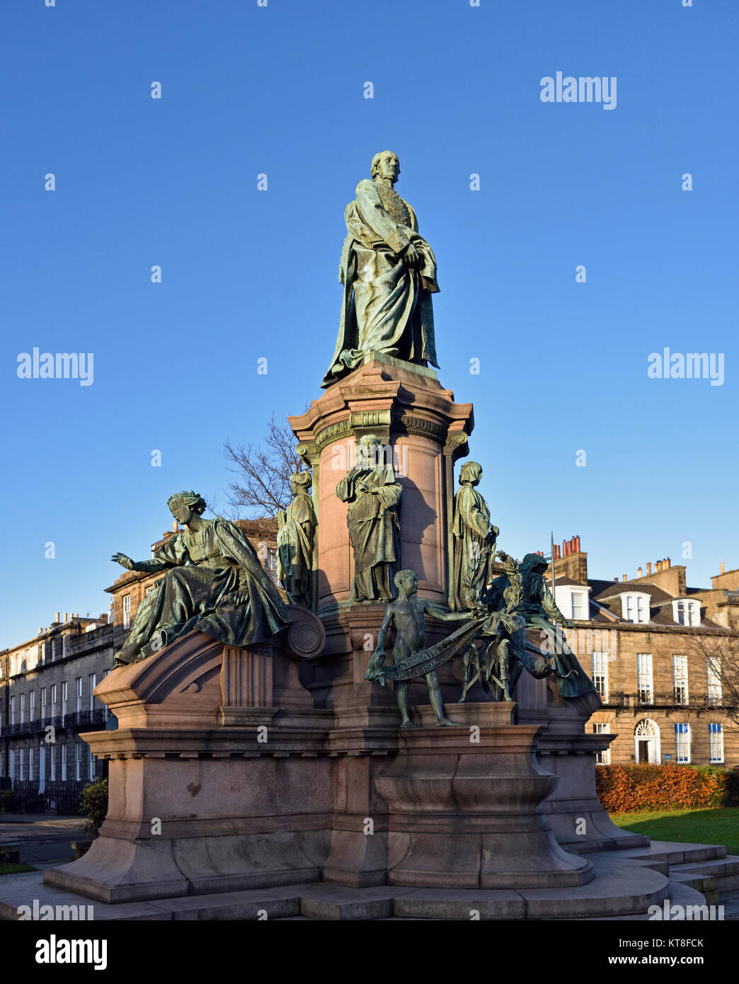 Statue of William Ewart Gladstone. Coates Crescent, Edinburgh, Scotland ...