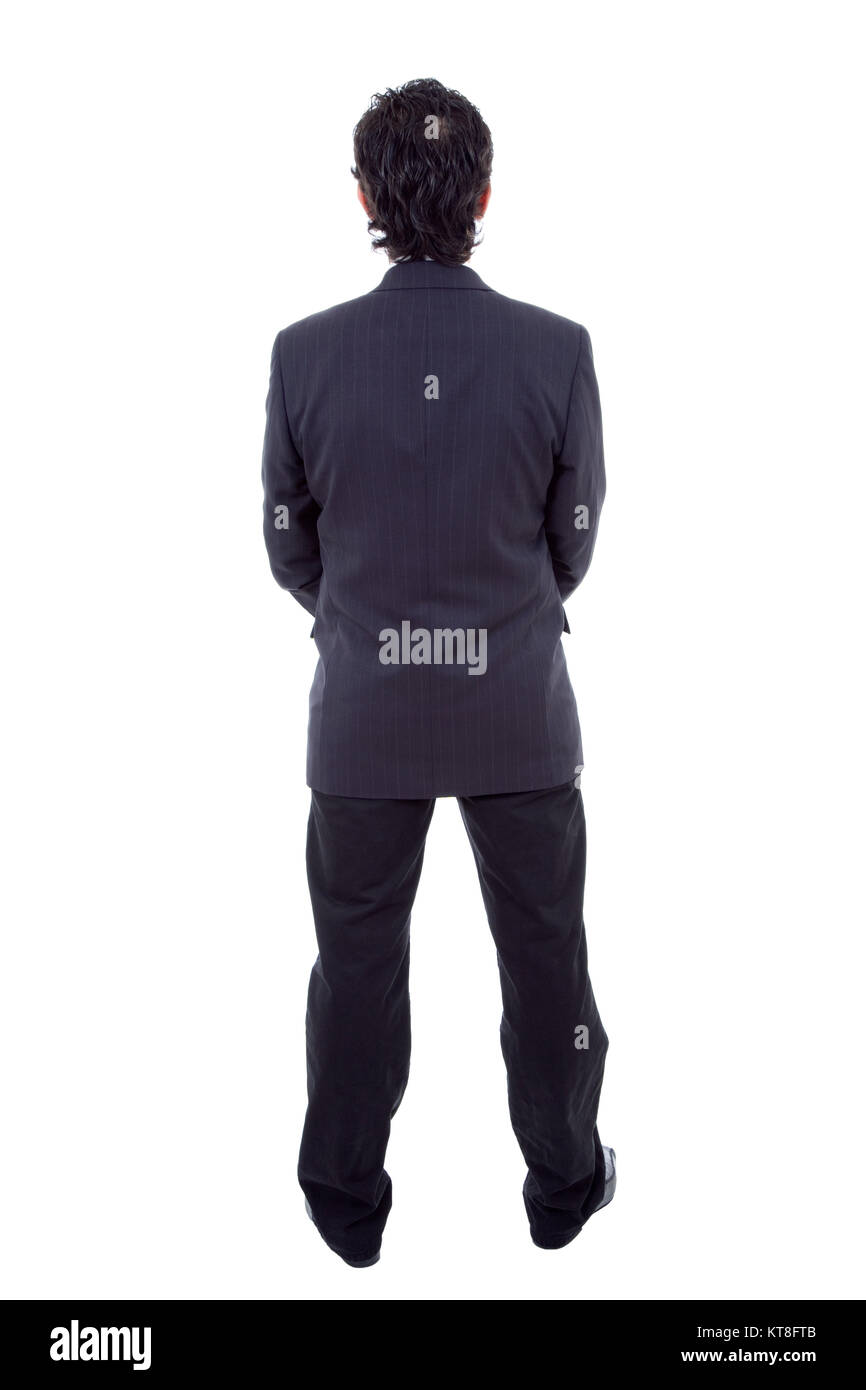 Back view of a business man, isolated Stock Photo - Alamy