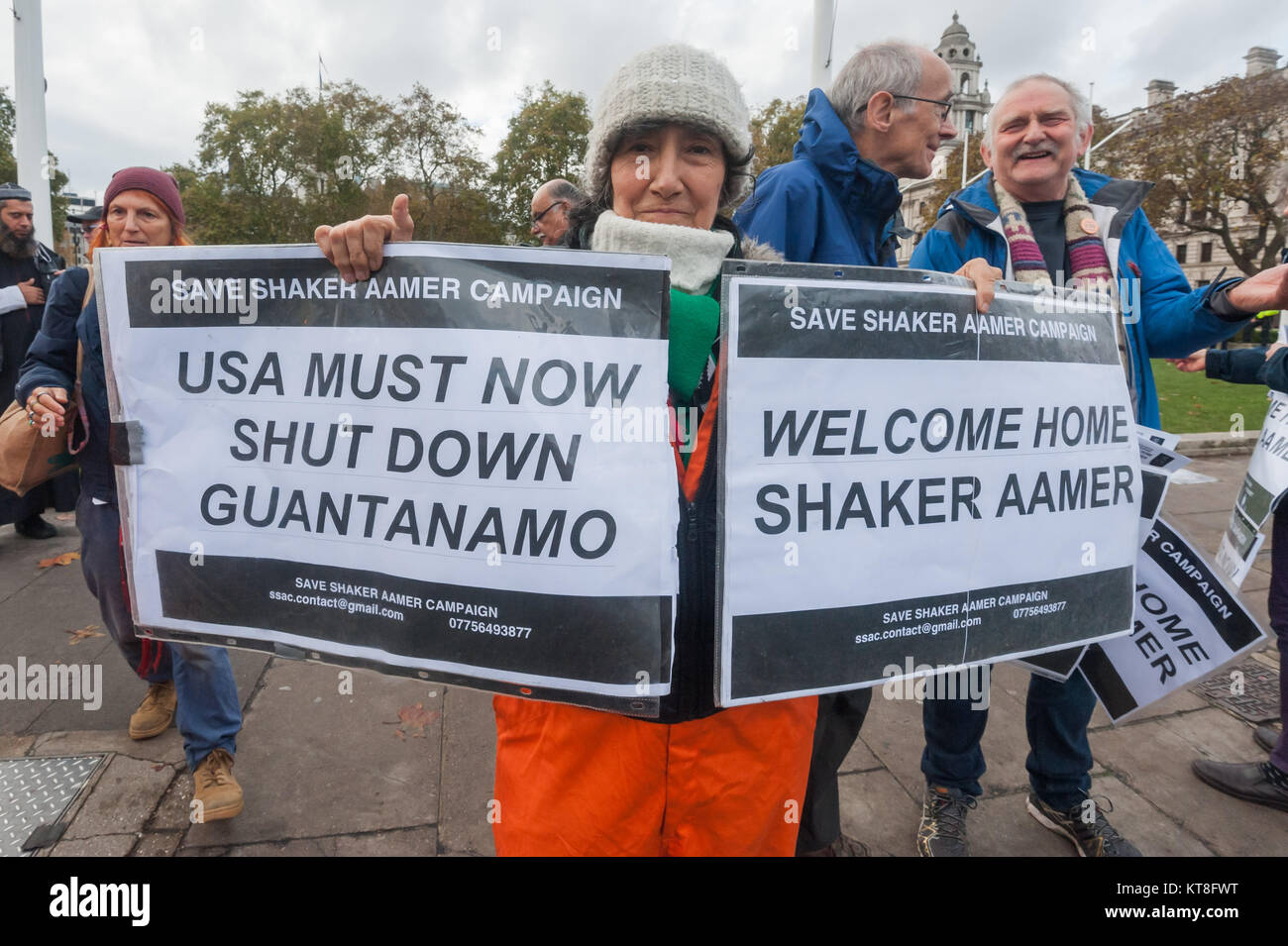 Supporters of the Save Shaker Aamer today celebrated his release with ...