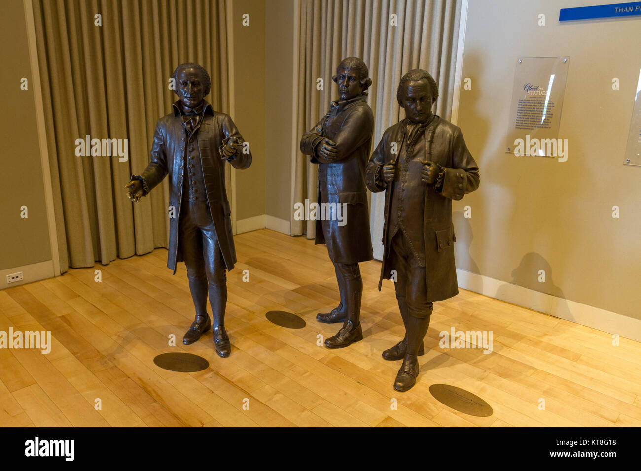Statues in Signers' Hall celebrating those who signed the Declaration ...