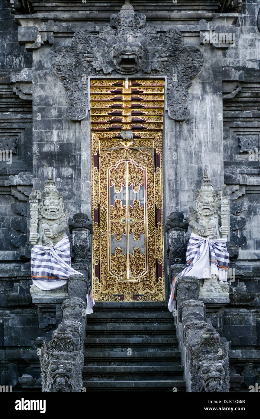 Pura Goa Lawah 'bat cave' ancient hindu temple exterior detail in ...