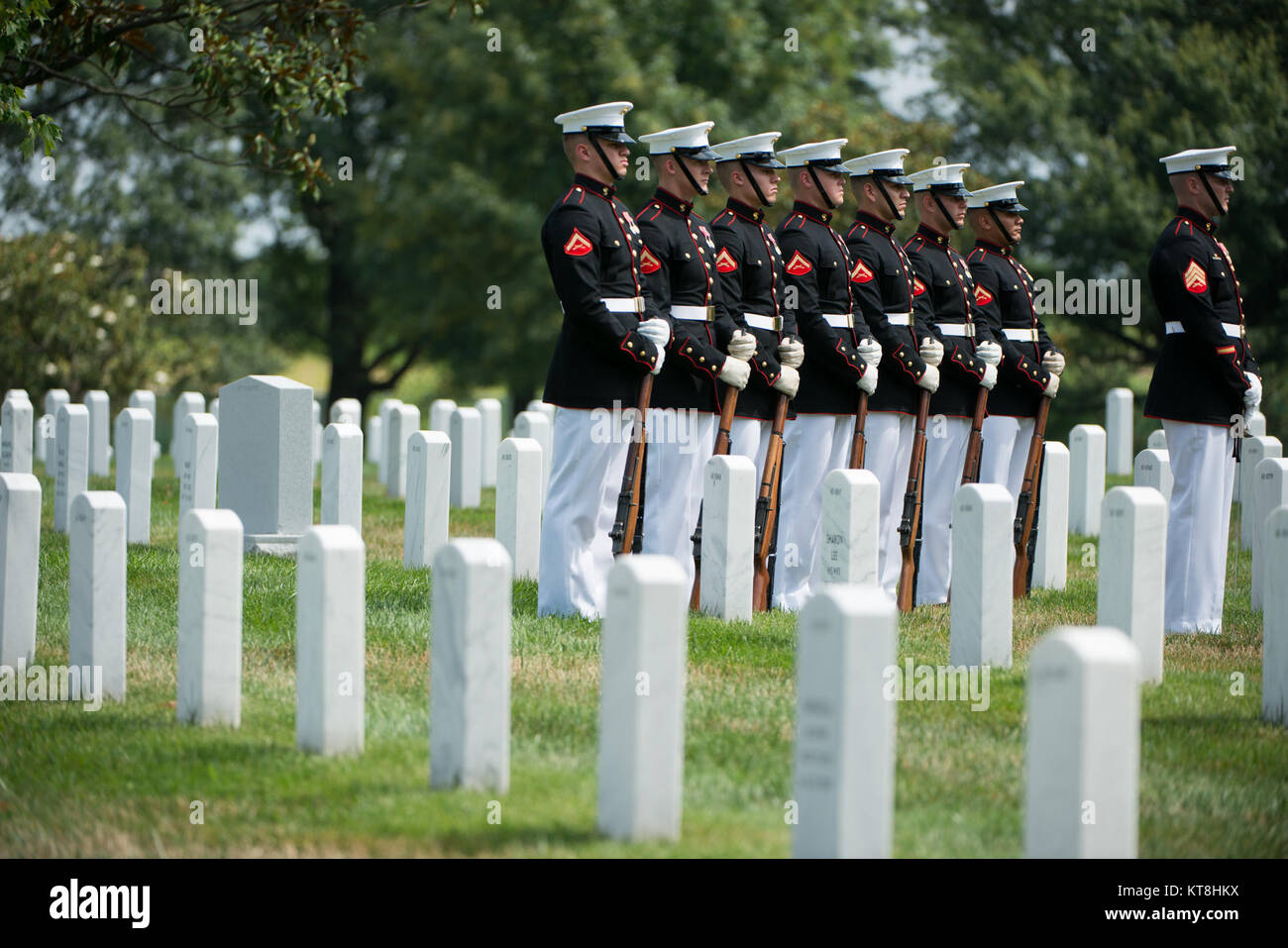 U.S. Marines from Marine Barracks Washington (8th and I) participate in ...