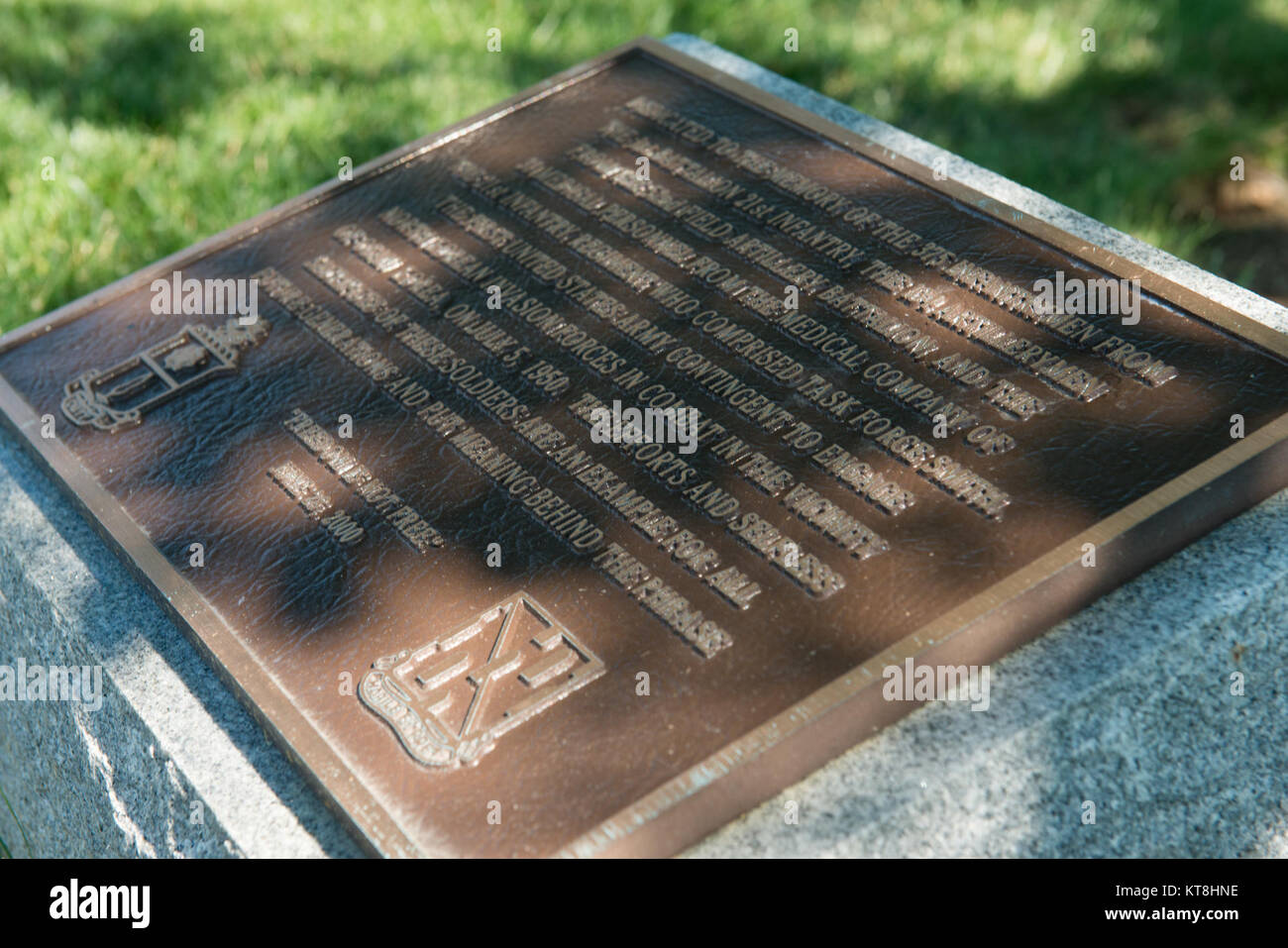 Task Force Smith Memorial in Arlington National Cemetery Stock Photo ...
