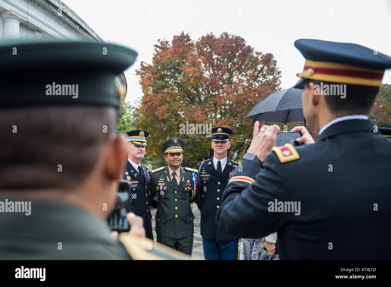 From left: Col. Jason Garkey, commander, 3d Infantry Regiment (Old ...