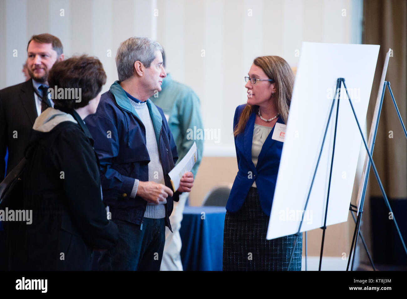 Tom, center, and Marguerite, left, Greig speak with Susan Conner, U.S ...