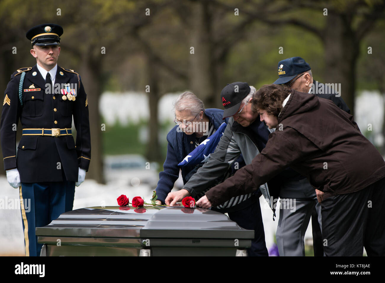 Mourners attending the gravesite service for U.S. Army Sgt. Wilson ...