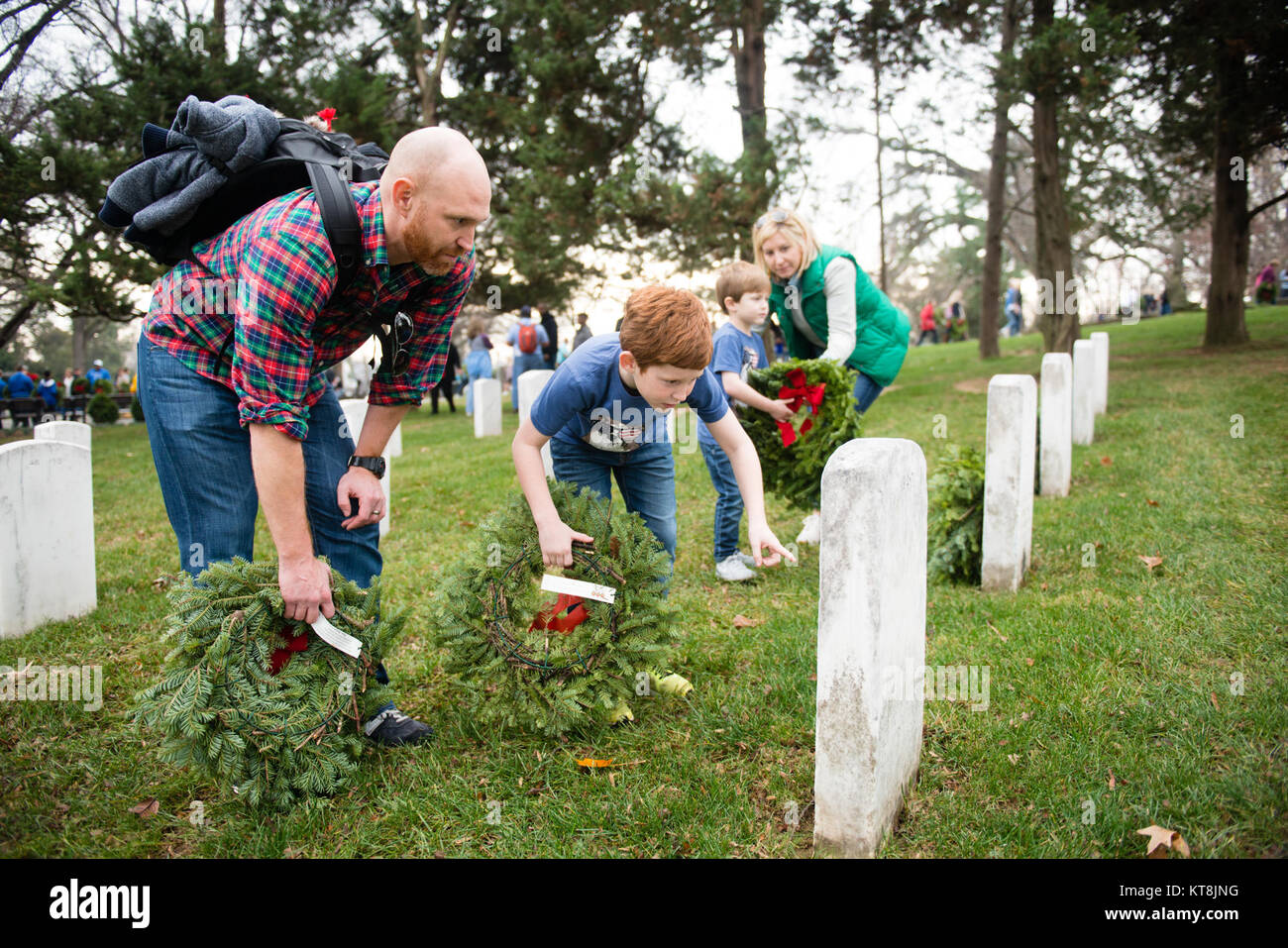 From the left, Kevin; Thomas, 8; Ben, 5; and Bethany Roshak, all from ...