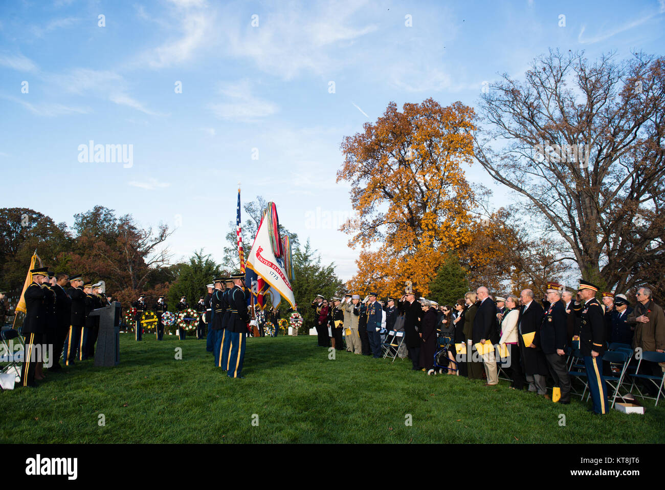 The Joint Armed Forces Color Guard present the colors at the beginning ...