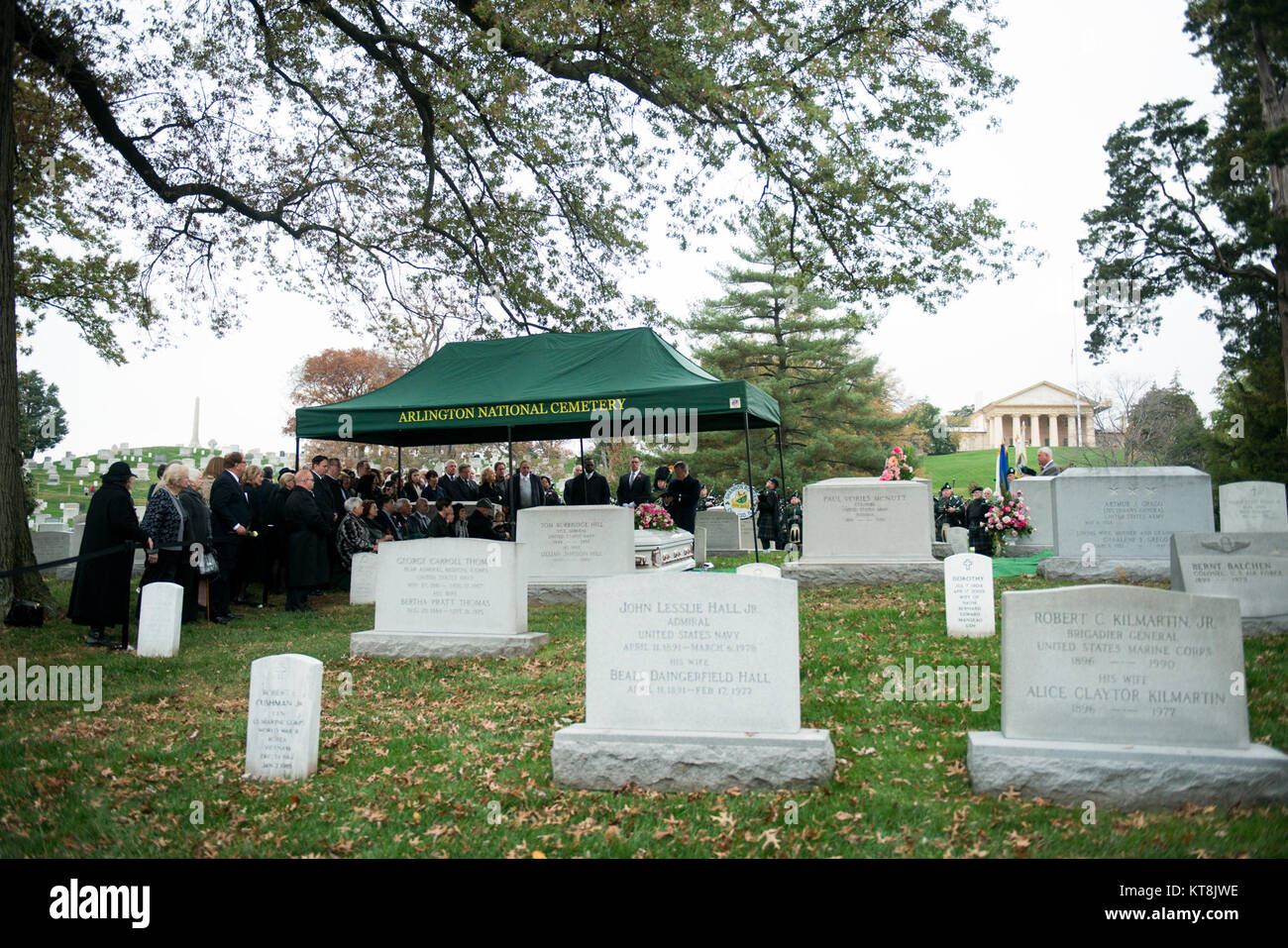 Mourners attend the graveside service for Maureen Fitzsimons Blair ...