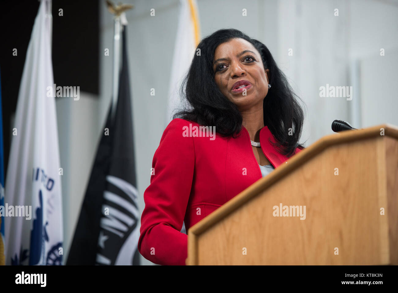 Director, VA Center for Women Veterans Elisa Basnight gives remarks ...