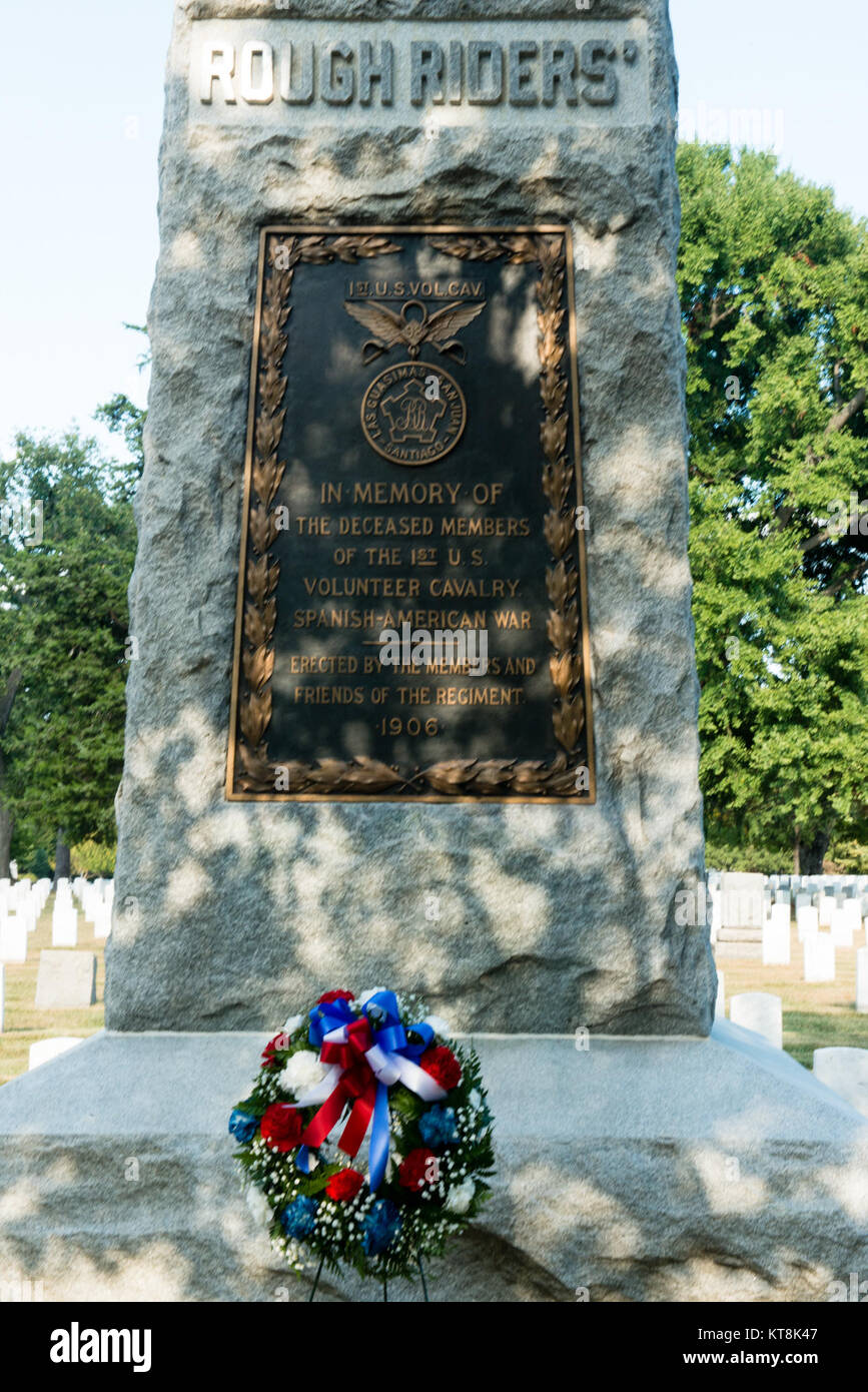 The wreath laid by re-enactors from the West Virginia Rough Riders ...