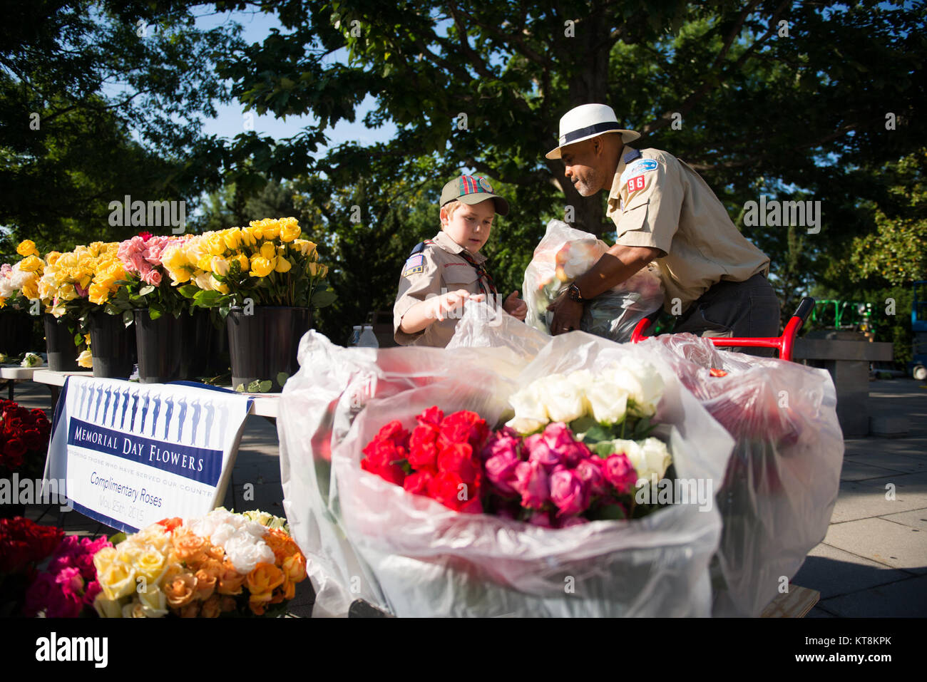 Michah Weisenberger, 10, left, from Boy Scout Troop 976 out of Vienna ...