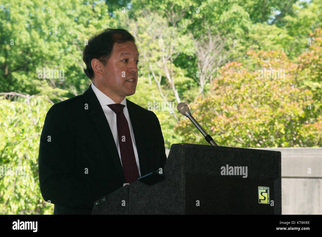 Michael Cardarelli, Japanese American Veterans Association, gives ...