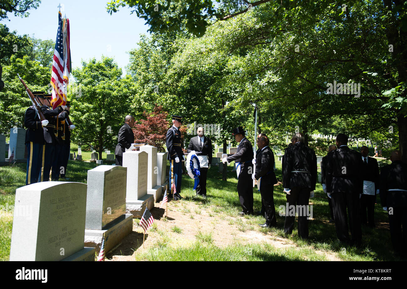 Members of the Roscoe C. Cartwright Lodge No. 129, lay a wreath at the ...
