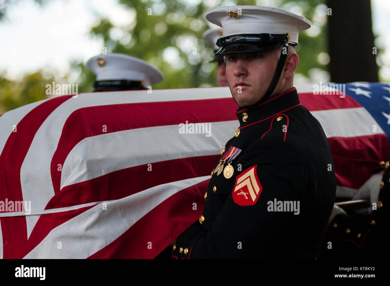 Cpl. Jerry Berning, body bearer from Marine Barracks Washington, D.C ...