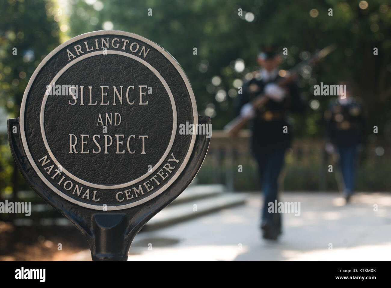Silence respect sign arlington national hi-res stock photography and ...