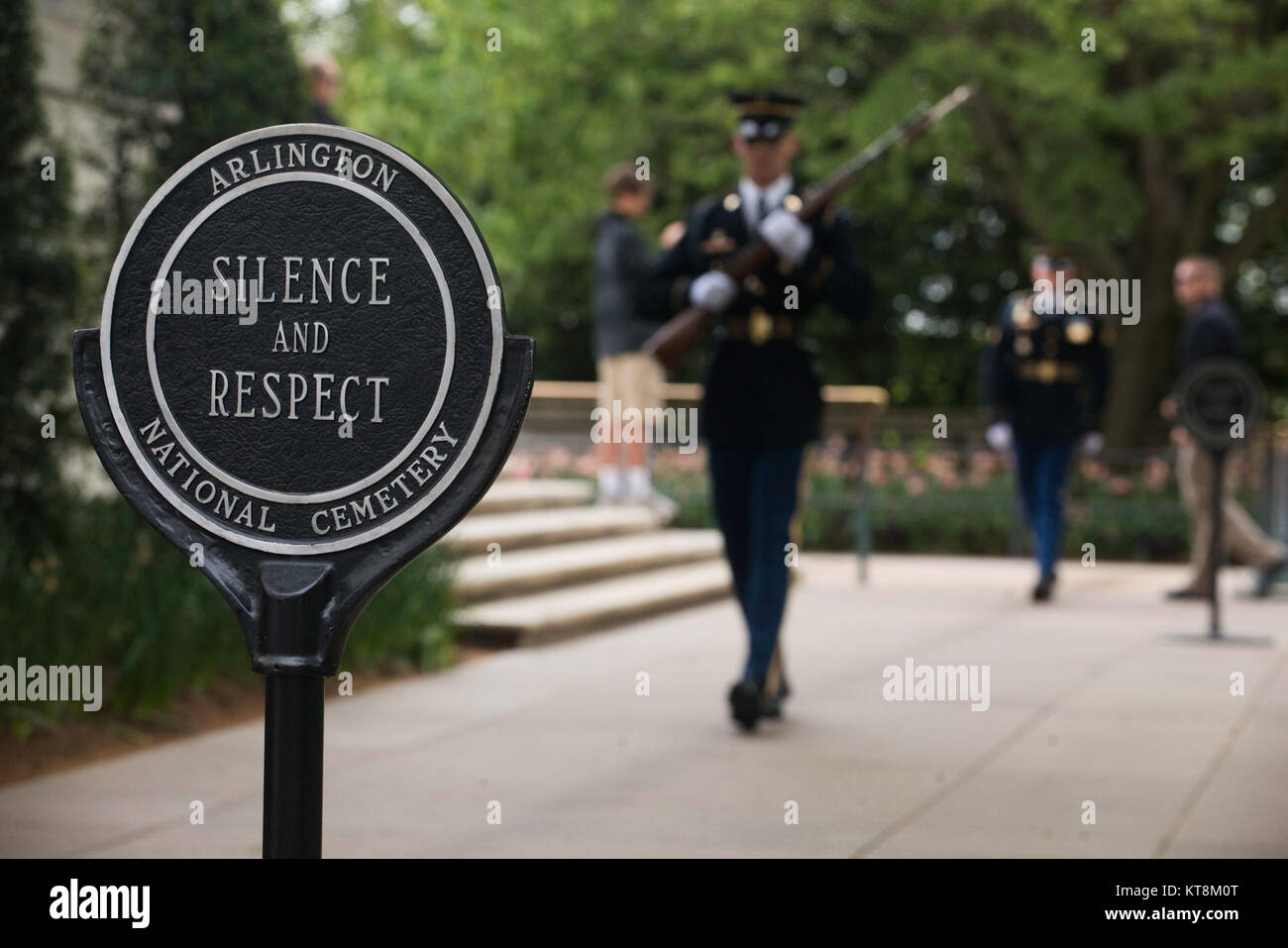 Silence respect sign arlington national hi-res stock photography and ...