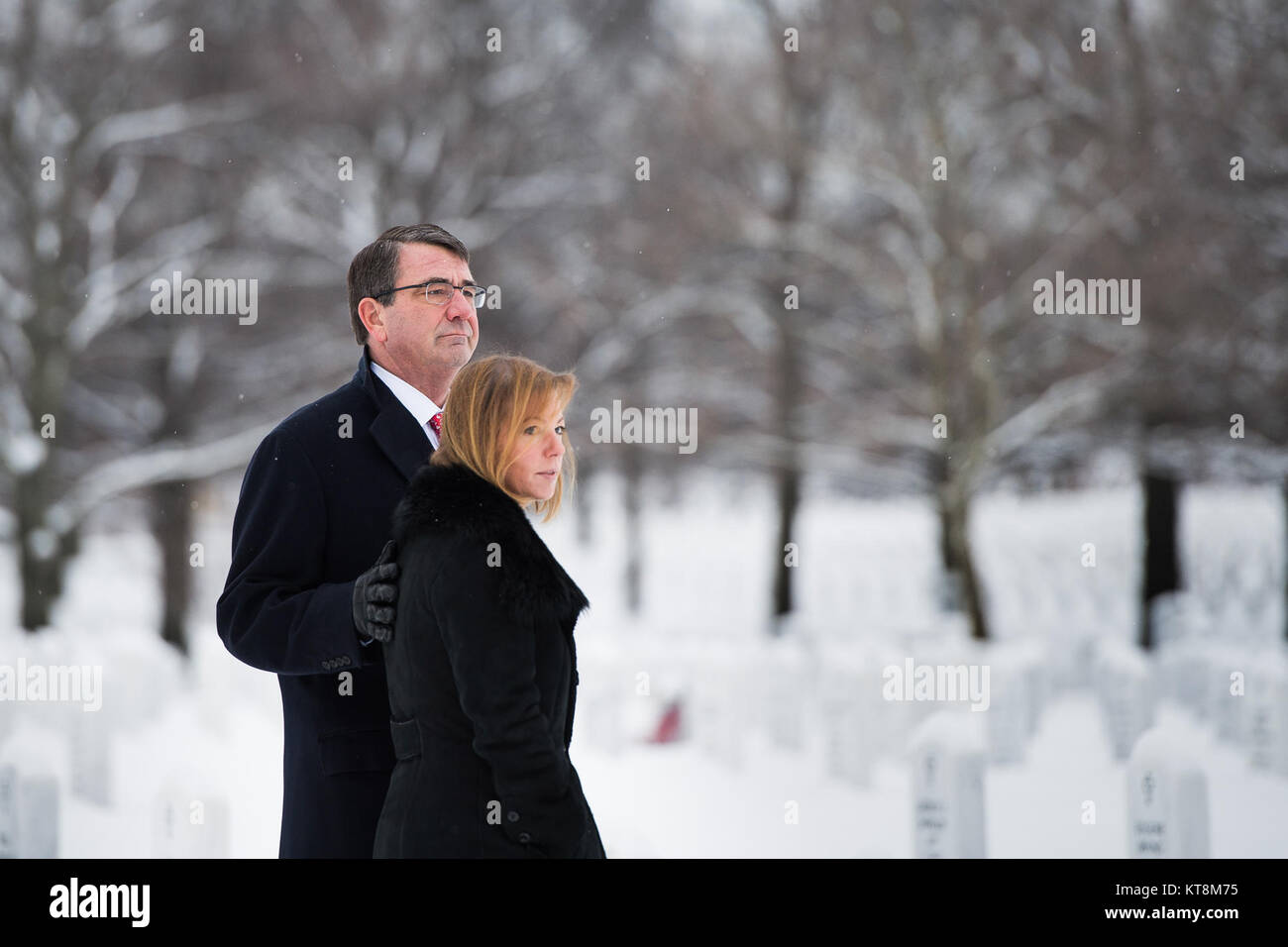 Incoming Defense Secretary Ashton B. Carter and his wife, Stephanie ...