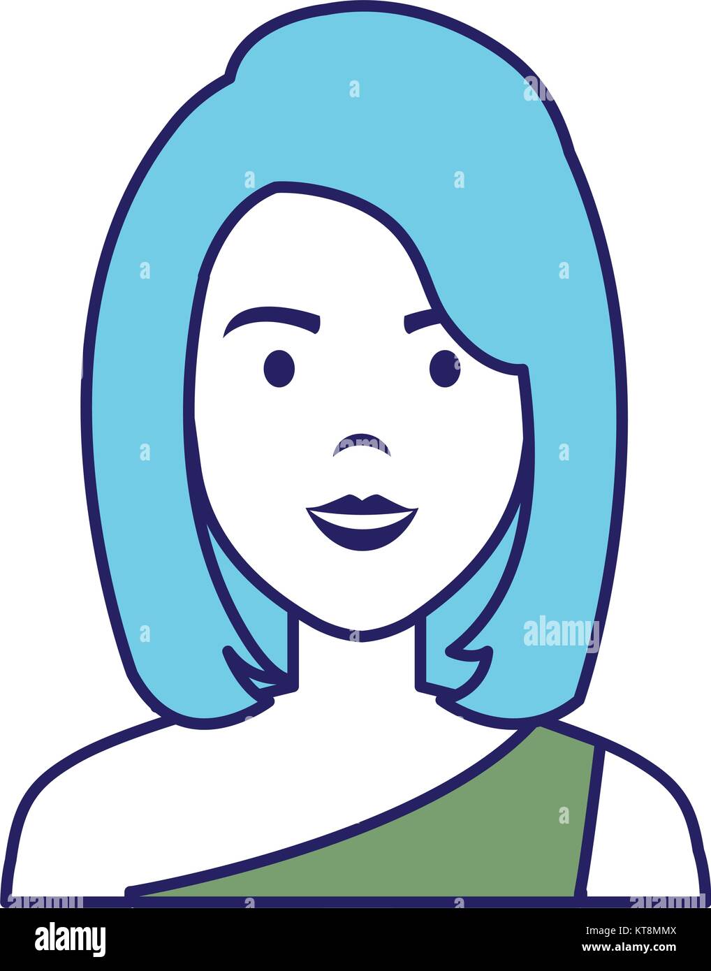 beautiful woman avatar character vector illustration design Stock ...