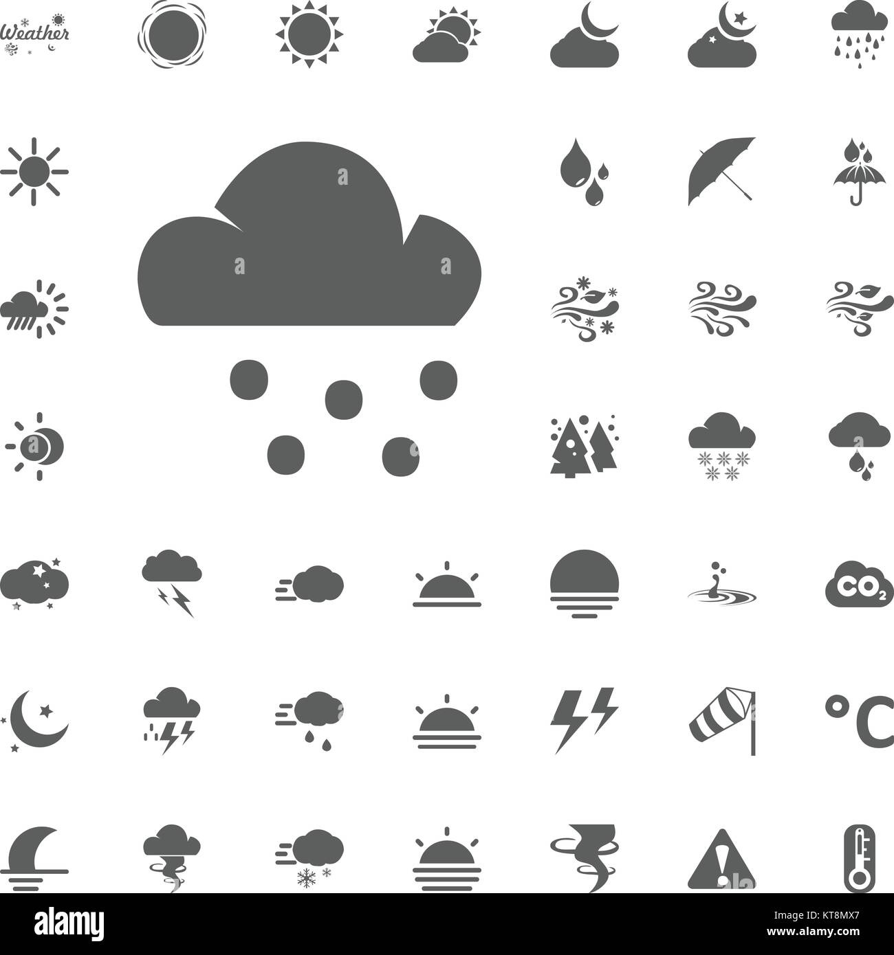 Cloud snow vector icon hi-res stock photography and images - Alamy