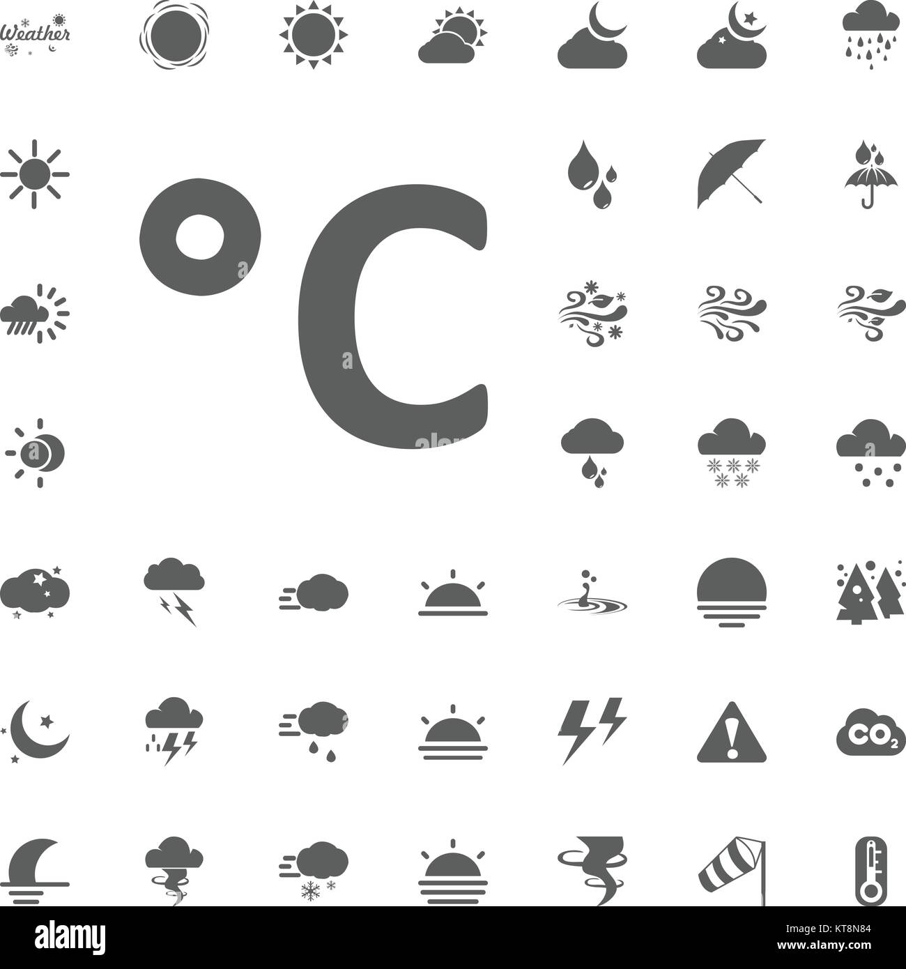 degree celsius icon. Weather vector icons set Stock Vector Image & Art ...