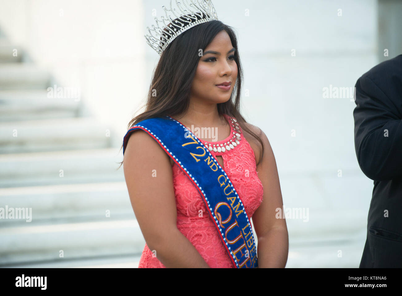 Alana Chargualaf, the 72nd Liberation Day Queen, attends an Army Full ...