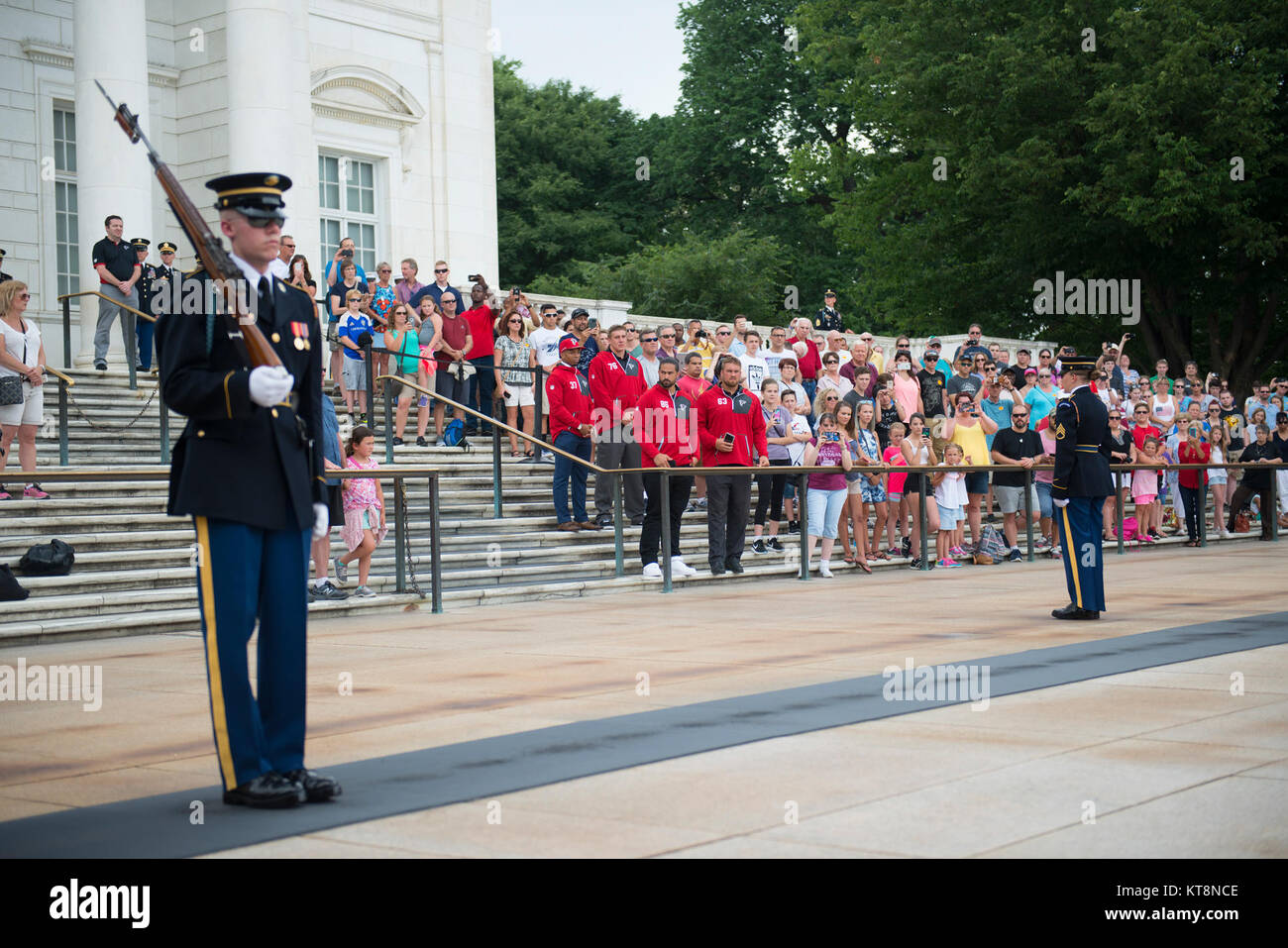 Members of the Atlanta Falcons front office lay a wreath at the Tomb of ...