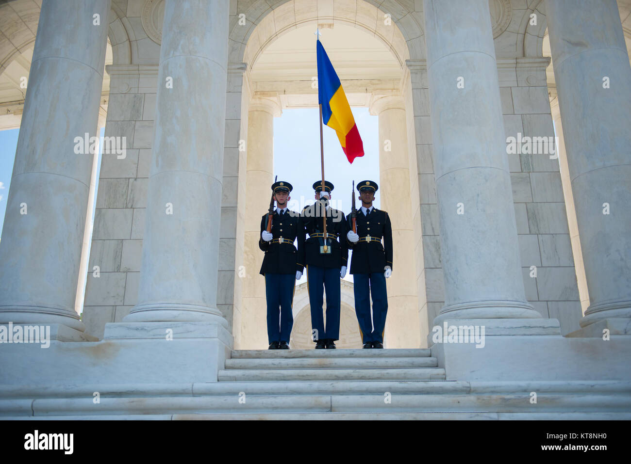 Soldiers from the 3d U.S. Infantry Regiment (The Old Guard) hold the ...