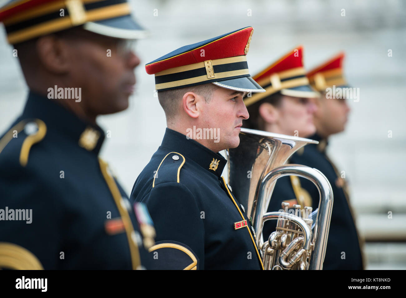 Members of The U.S. Army Band, "Pershing's Own", participate in an ...