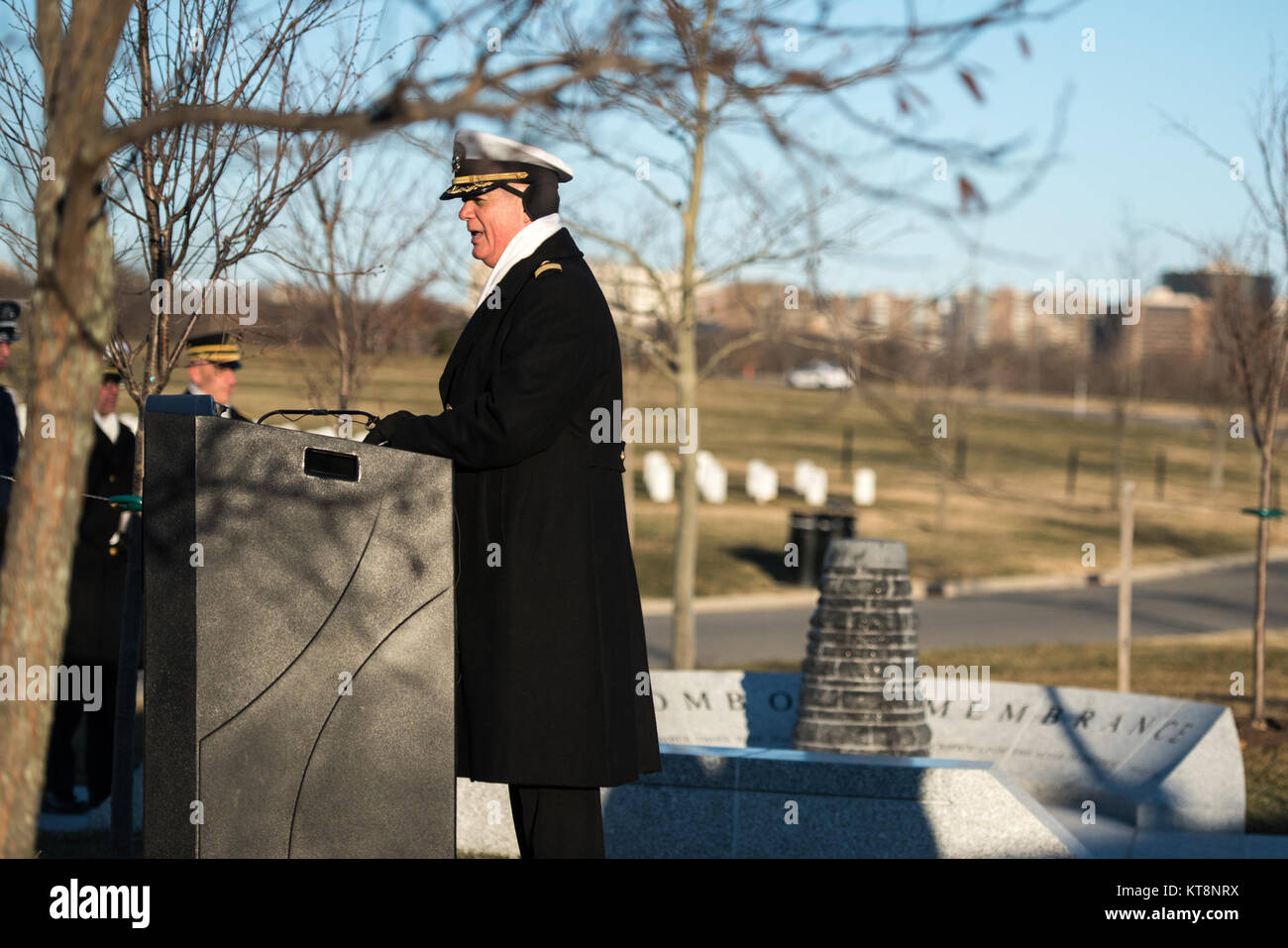 Chaplain Carter delivers the Prayer of Dedication during the dedication ...