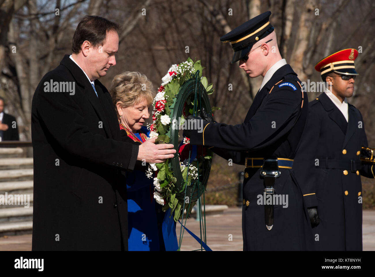 Robert M. Lightfoot Jr., left, acting administrator of NASA, and June ...