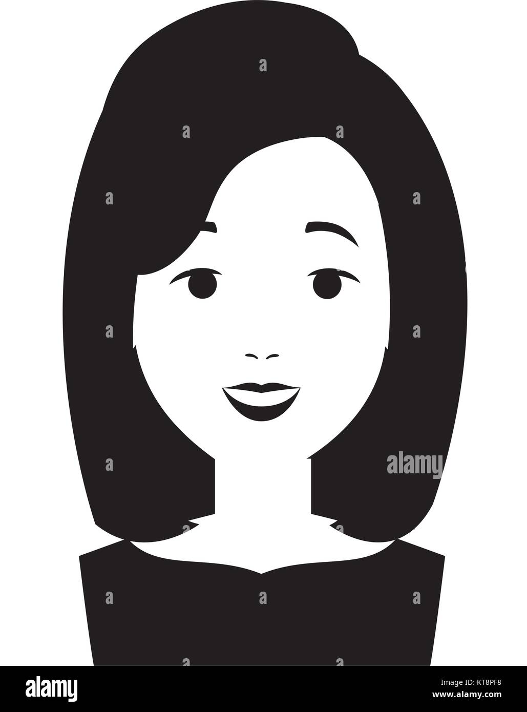 beautiful woman avatar character vector illustration design Stock ...