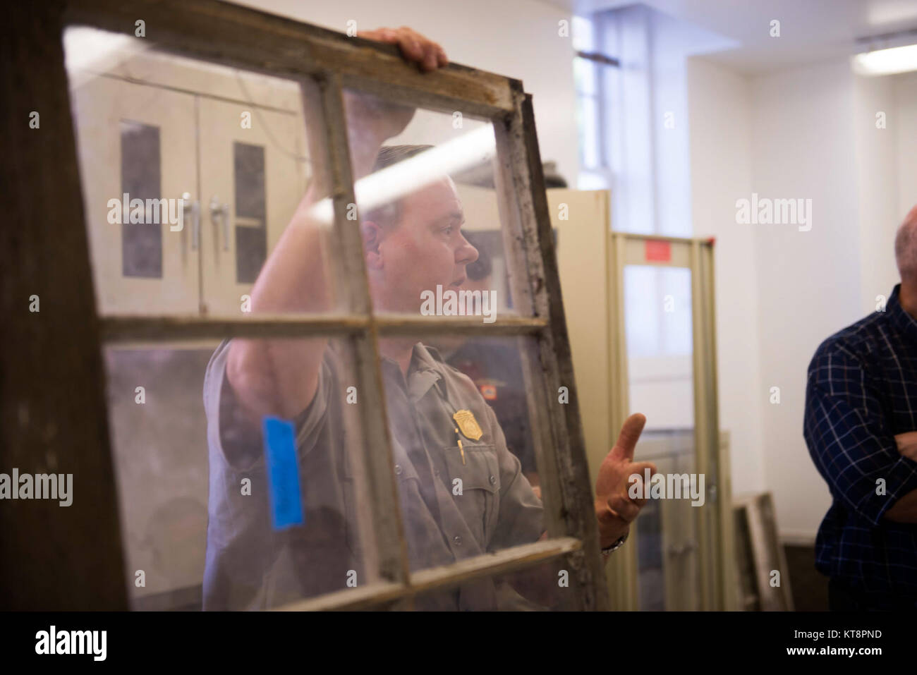 Brandon Gordon, exhibits specialist with the National Park Service ...