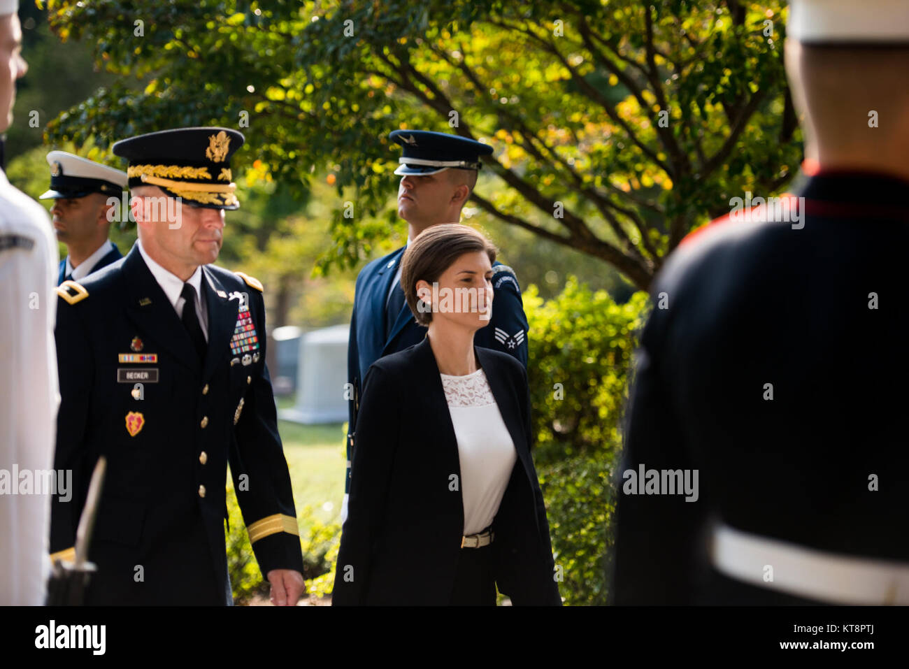 Maj. Gen. Bradley A. Becker, left, commanding general, Joint Force ...