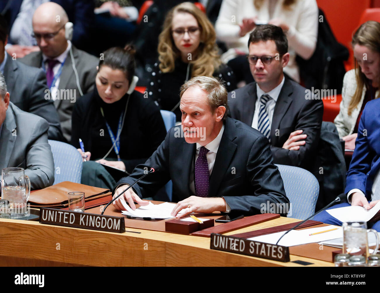 United Nations. 22nd Dec, 2017. British Permanent Representative to the ...