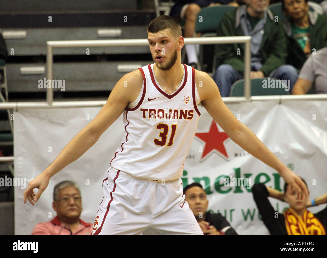 Honolulu, Hawaii. 22nd Dec, 2017. USC Trojans forward Nick Rakocevic ...