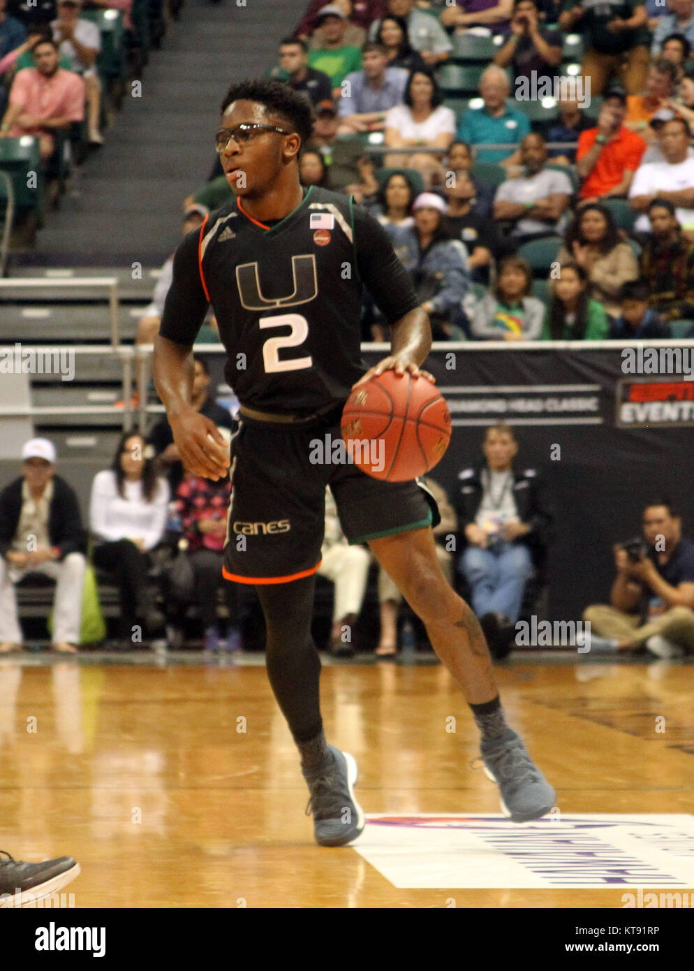 Honolulu, Hawaii. 22nd Dec, 2017. Miami (Fl) Hurricanes guard Chris ...