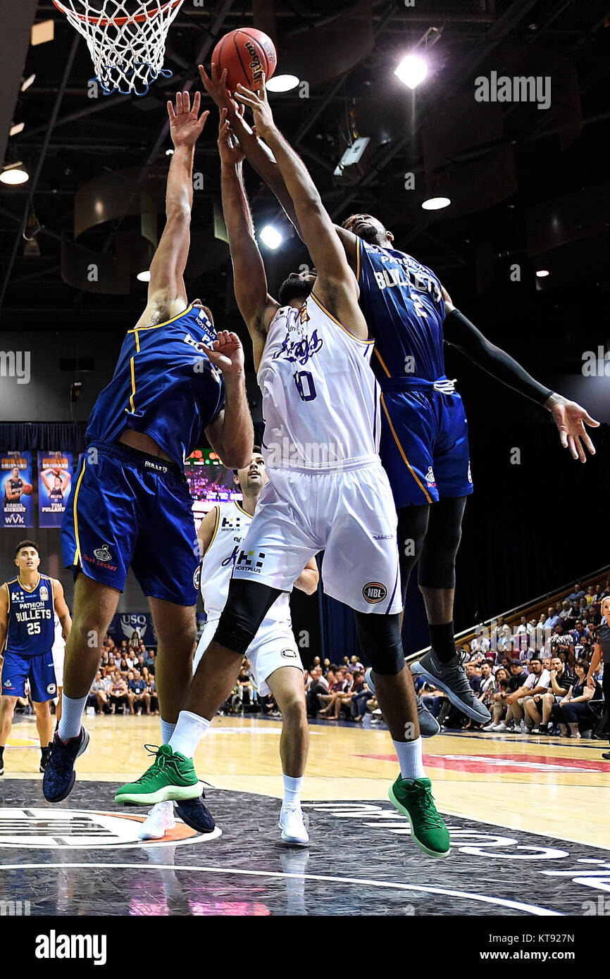 Brisbane, Queensland, Australia. 23rd Dec, 2017. Mitchell Young (left) and Perrin Buford of the ...