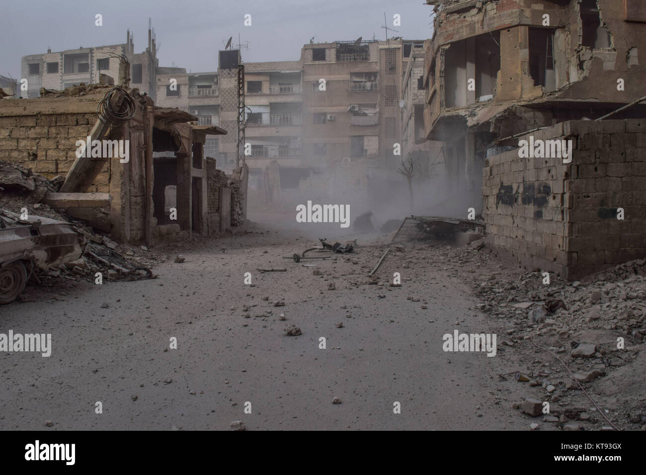 Douma, Damascus Douma, Syria. 22nd Nov, 2017. Damage seen by the ...