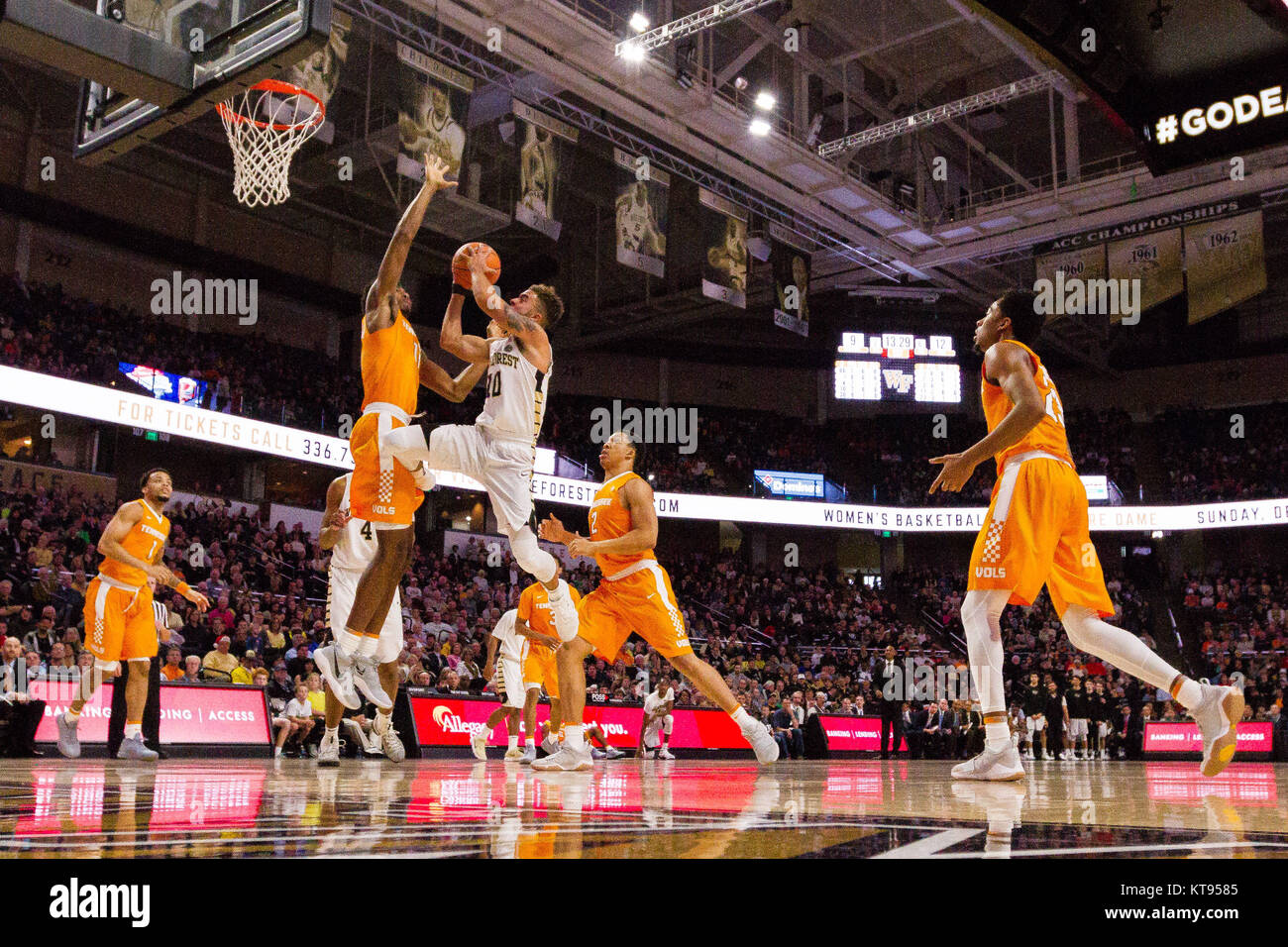 Winston-Salem, NC, USA. 23rd Dec, 2017. Wake Forest guard Mitchell ...